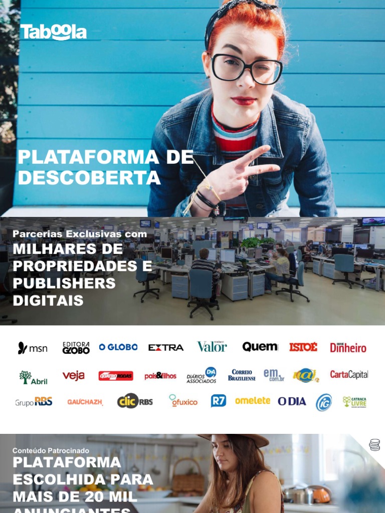 Taboola-MIDIA-Kit - 2022 Portugues (1) - Compressed | PDF | Publicidade | Imagem