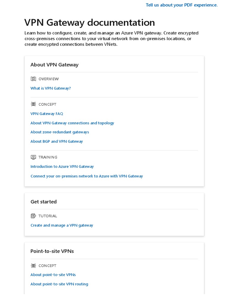Azure VPN Gateway Overview and SKUs | PDF | Virtual Private Network ...