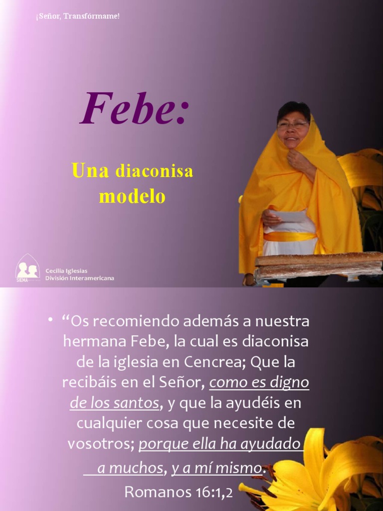 Febe Una Diaconisa Modelo | PDF | Estudios de idiomas extranjeros ...