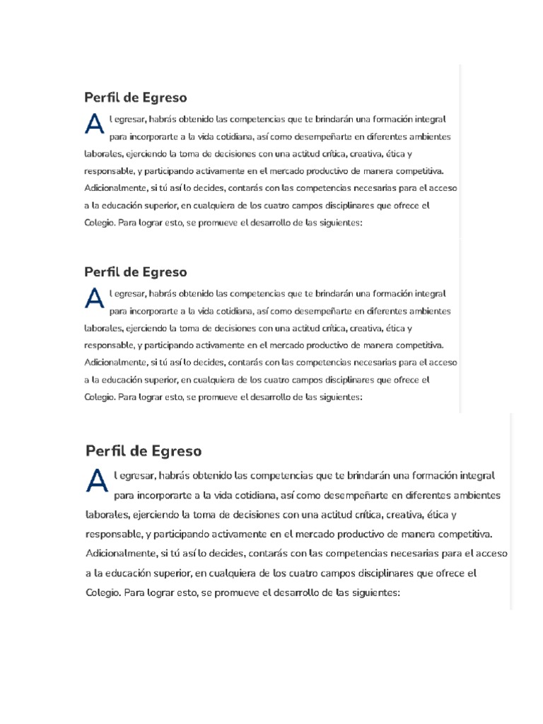 Perfil de Egreso Conalep | PDF