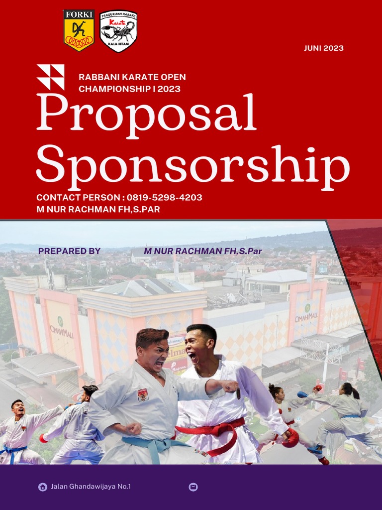 Proposal Sponsorship Rabbani Karate Open Championship I 2023 | PDF