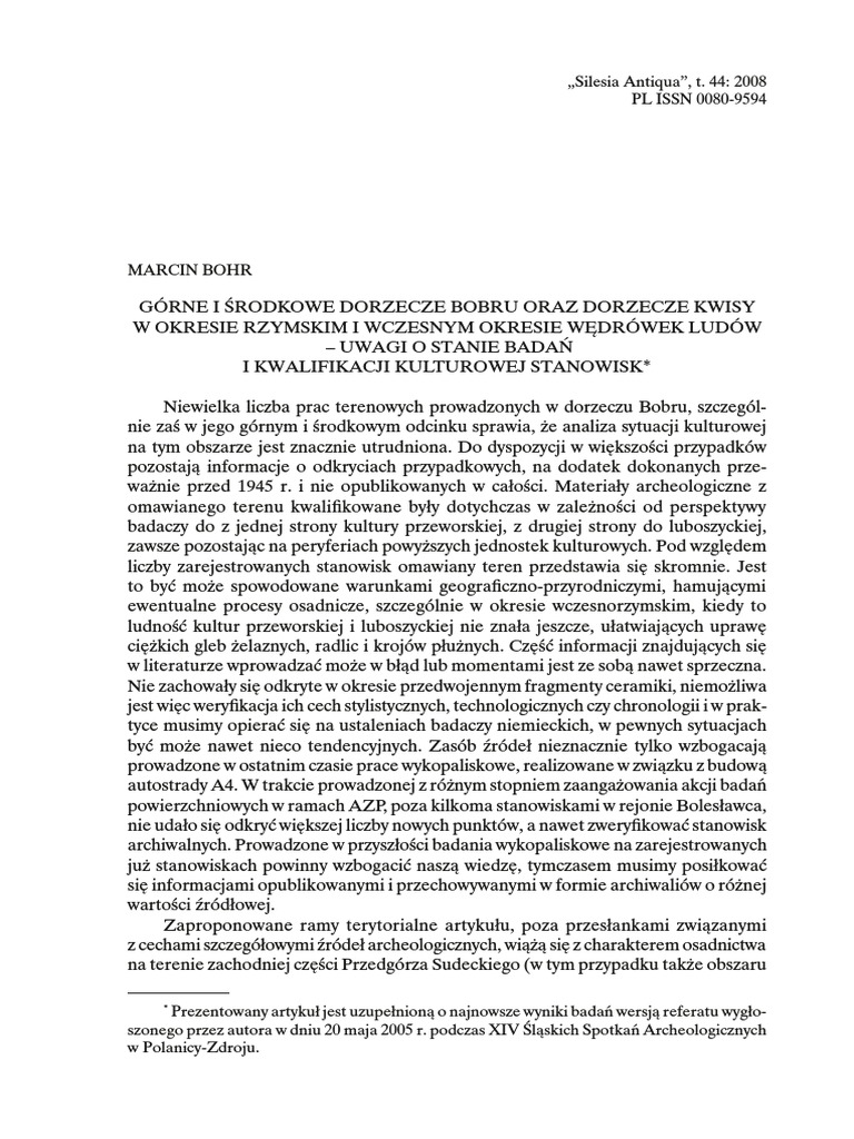 Gorne I Srodkowe Dorzecze Bobru Oraz Dor | PDF