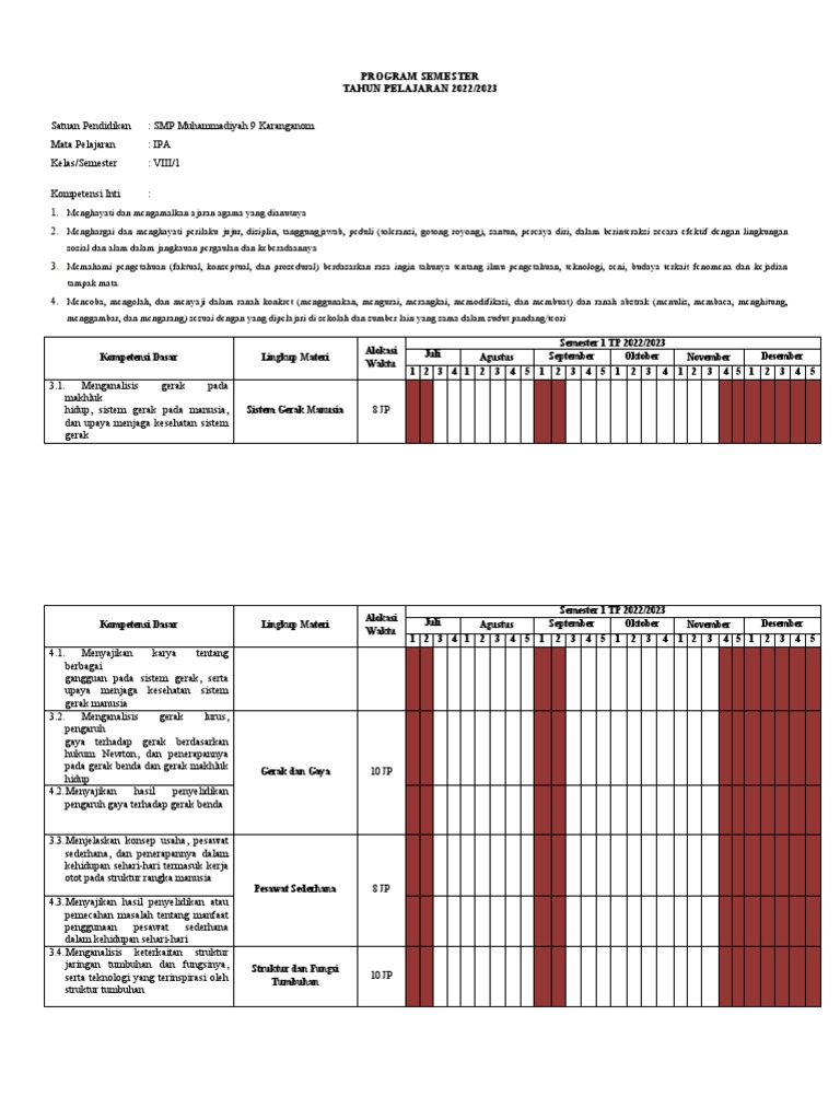 Promes IPA Kelas 8 | PDF