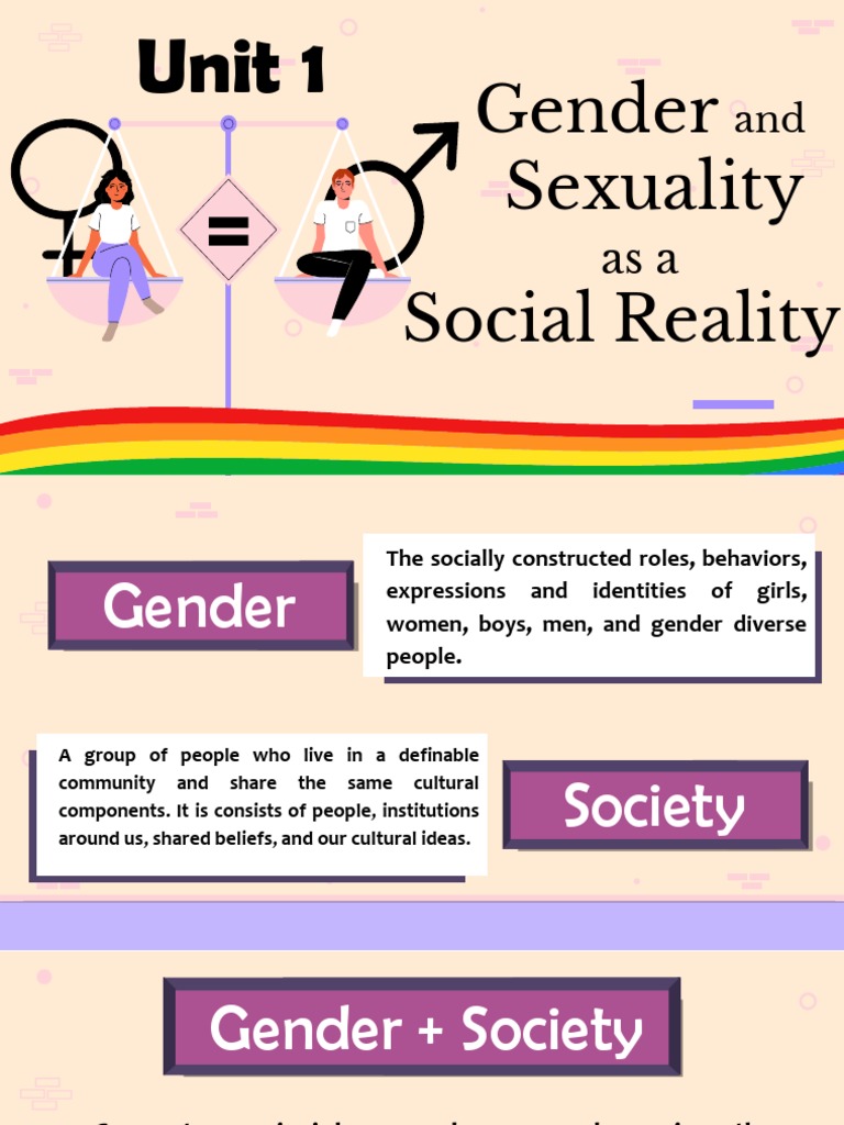 Lesson 1 Gender and Sexuality As A Social Reality | PDF | Gender ...