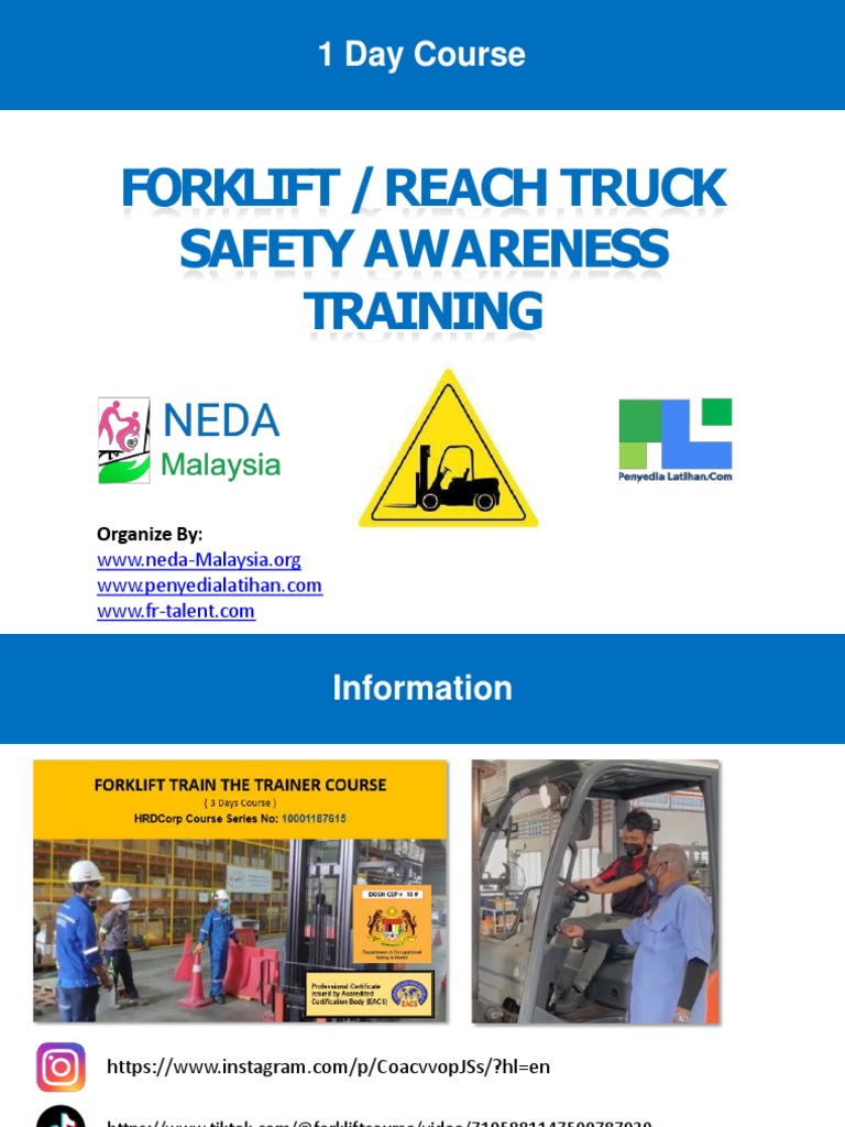 2023 Forklift Reach Truck Training Slides | PDF
