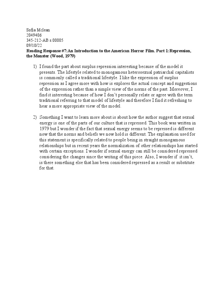 Reading Response #7 Copy Im Not Sure Why I Have To Upload Thiz | PDF