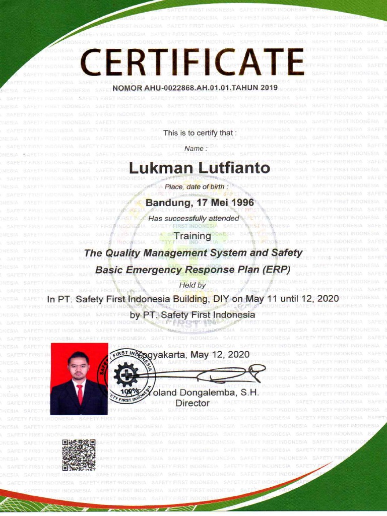 Certificate Training ERP | PDF