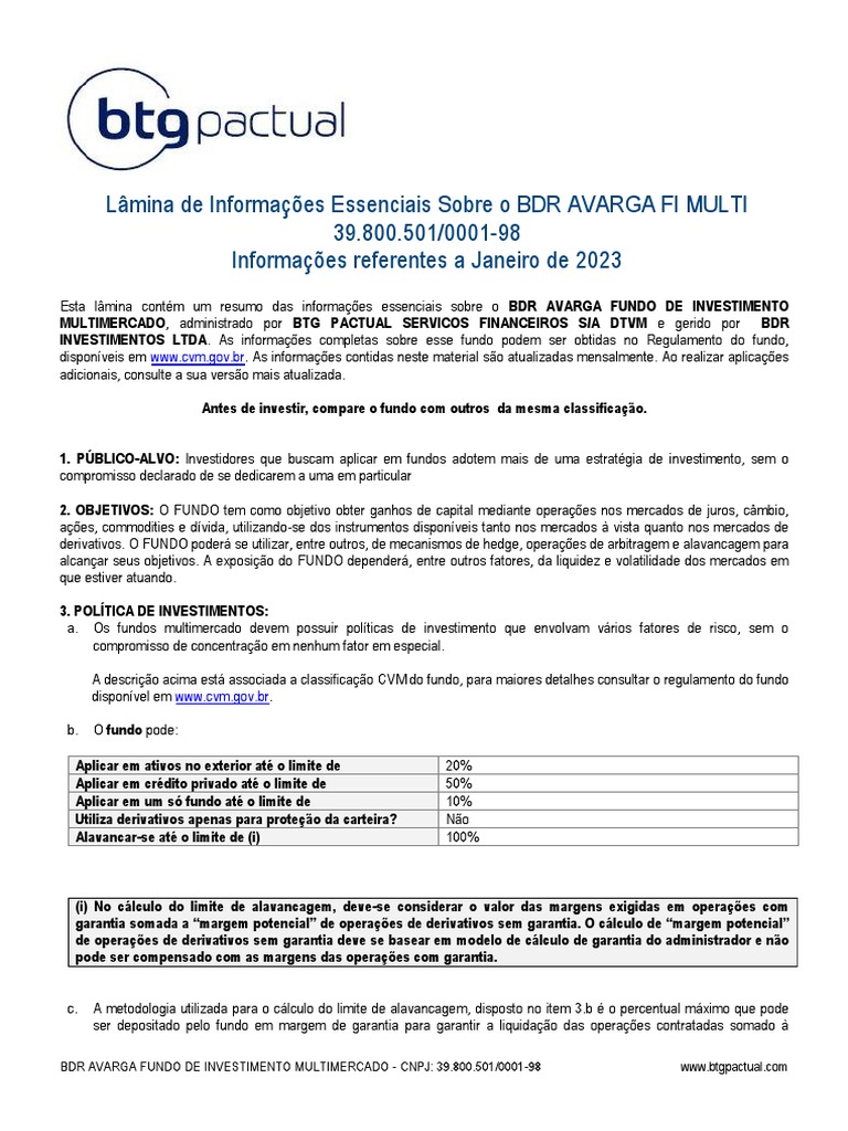 Lâmina - BDR AVARGA FIM | PDF | Direito