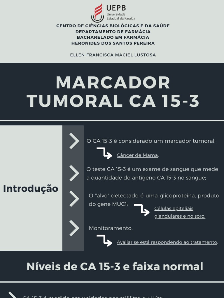 Marcador Tumoral CA 15-3 - Ellen | Download grátis PDF | Câncer | Câncer de mama