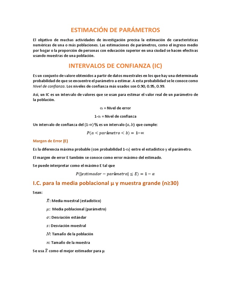 Intervalos de Confianza | PDF