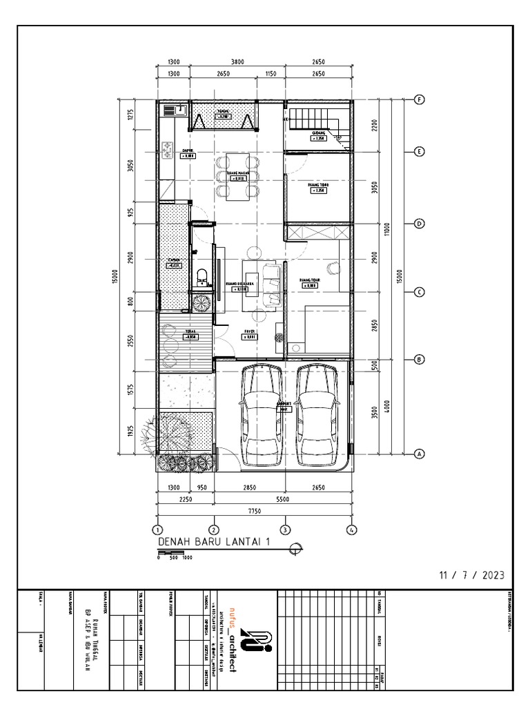 Denah LT 1 - R2 | PDF