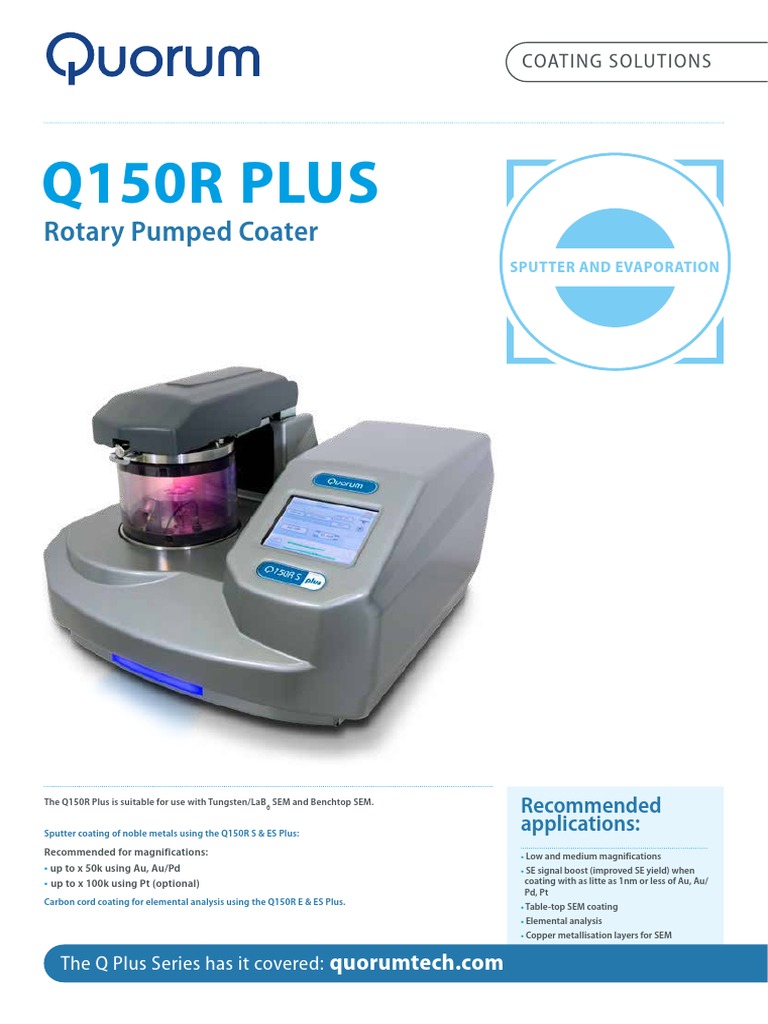 Q150 R Plus Brochure V1 | PDF | Scanning Electron Microscope | Sputtering