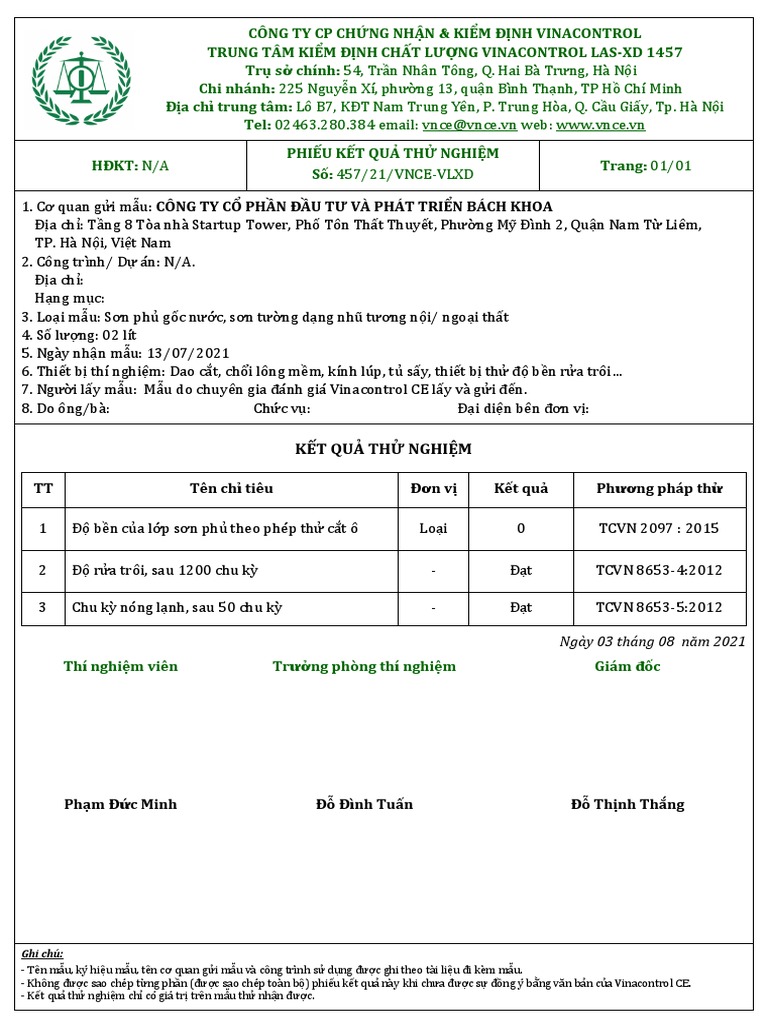 6.4.3 PKQ Son Phu Ngoai BK | PDF