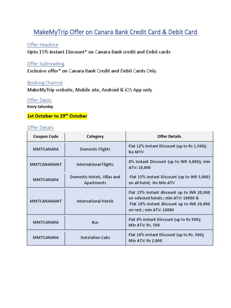 IOB79470Canara-Bank MMT Terms & Conditions | PDF | Fee | Payments