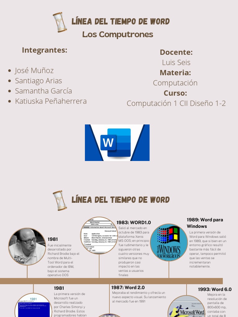 Linea de Tiempo de Word | PDF | Microsoft Word | Ingeniería Informática Linea de Tiempo de Word | PDF | Microsoft Word | Ingeniería Informática