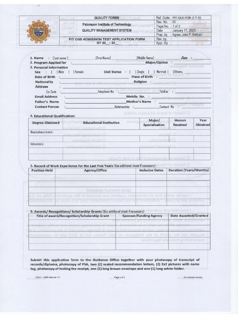 cgs-application-form | PDF