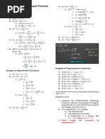 Integral Formulas - List of All Integral Formulas (Download PDF) | PDF