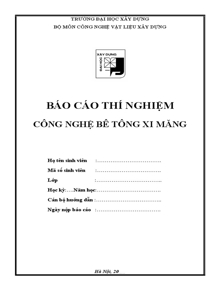 Bao Cao Thi Nghiem BTXM | PDF