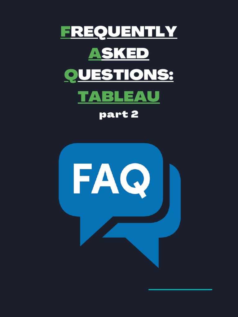Tableau Faq Part 2 | PDF | Chart | Pie Chart