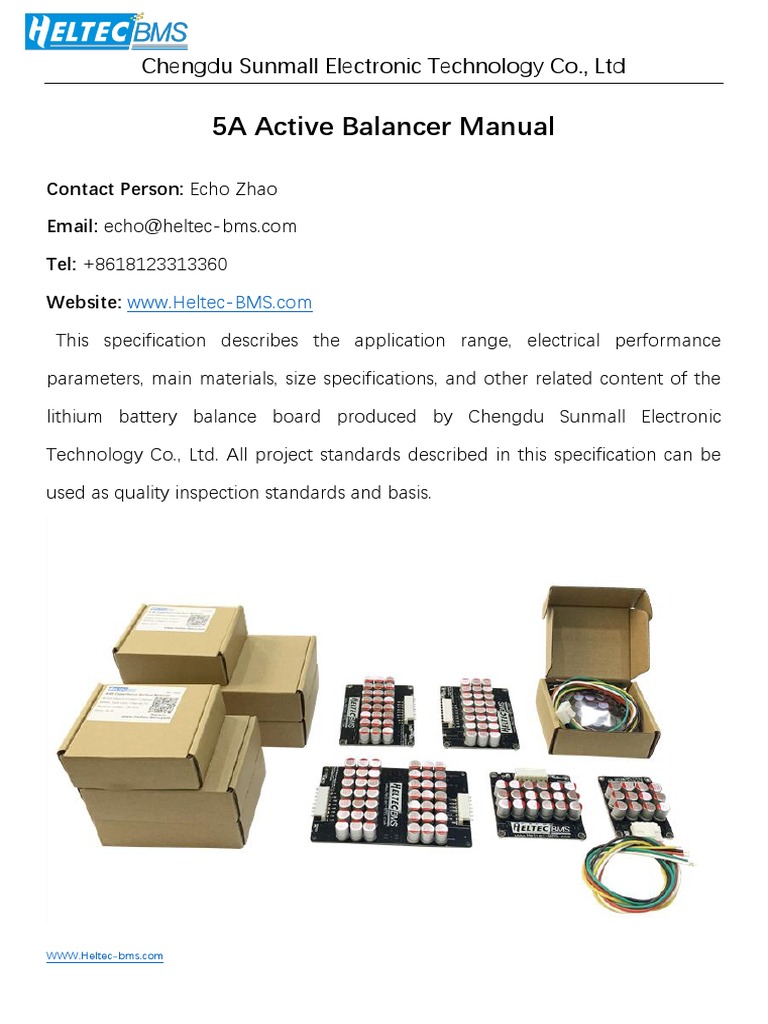 5A Active Balancer Manual 1 | PDF | Electrical Components ...