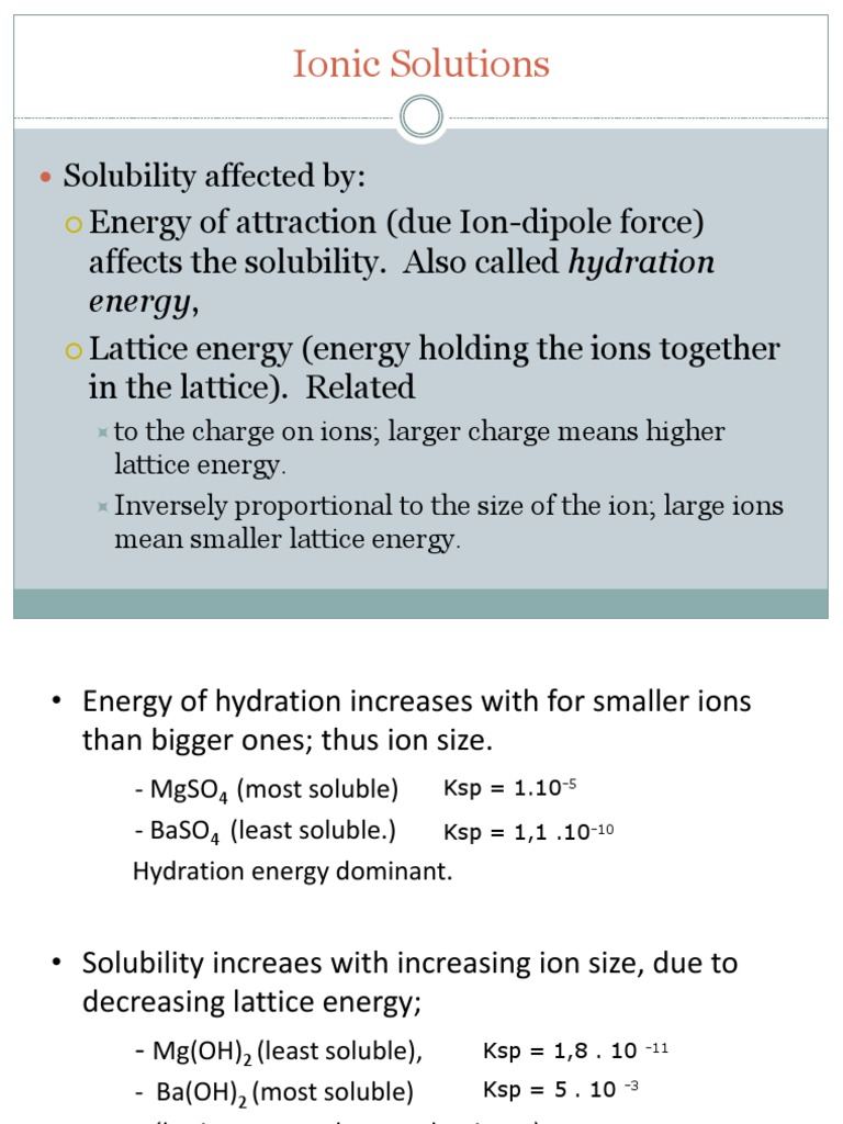 Kuliah 3 DRA Ionic Solutions | PDF | Electrolyte | Dissociation (Chemistry)
