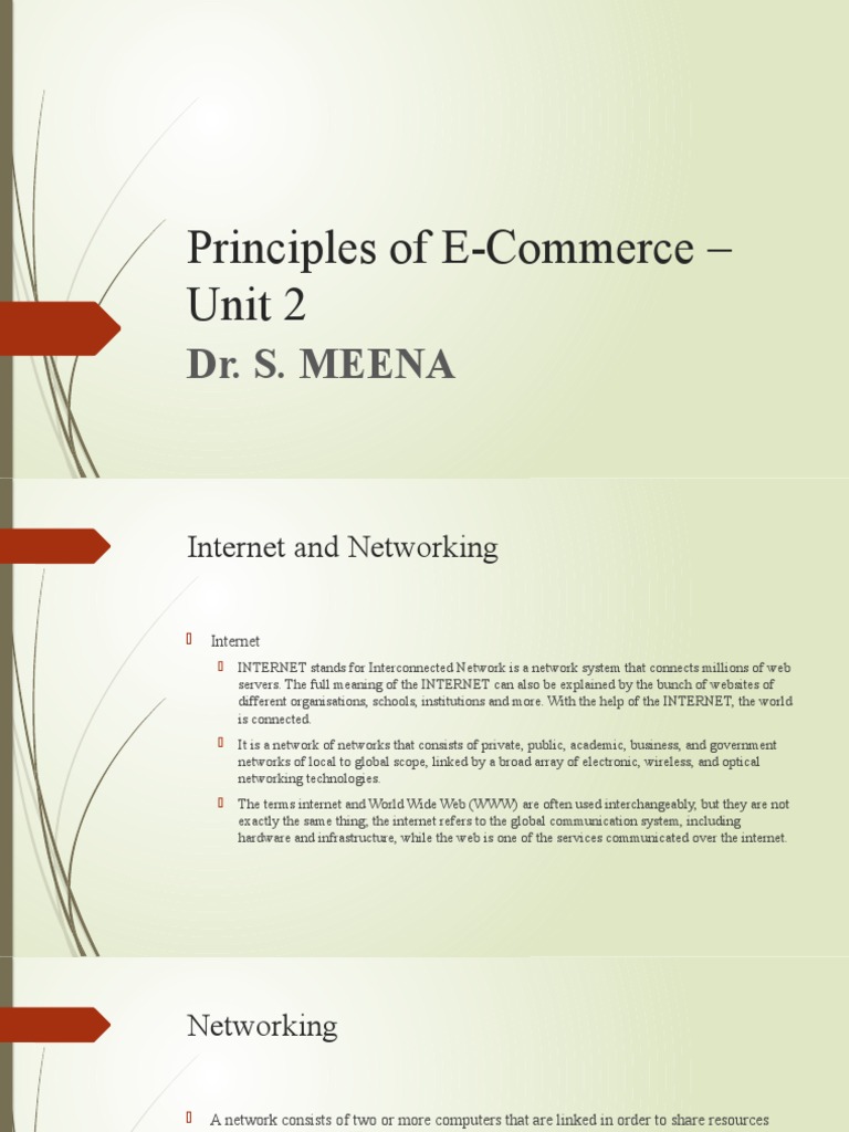 Principles of E-Commerce - Unit 2 | PDF