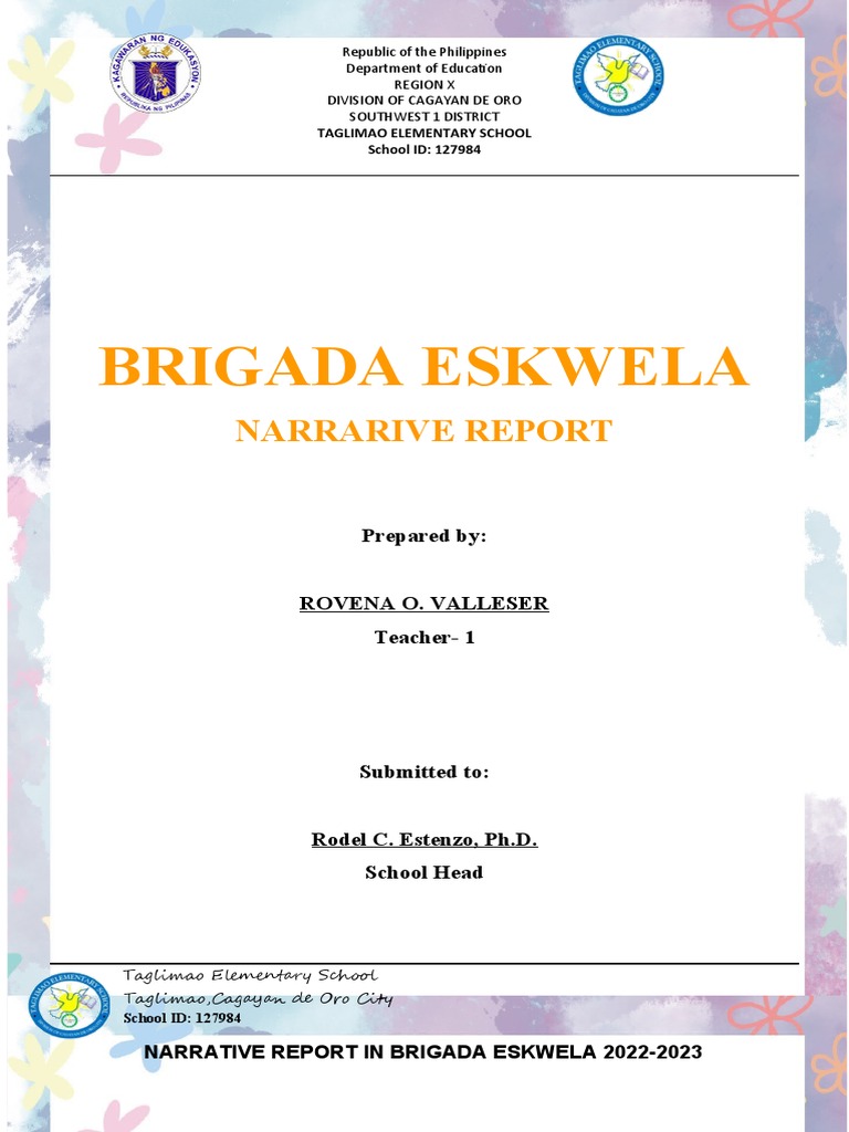 Brigada Eskwela Narrative Report | PDF
