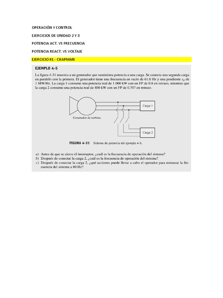 Operación y Control. (Ejercicios) - Propuestos | PDF