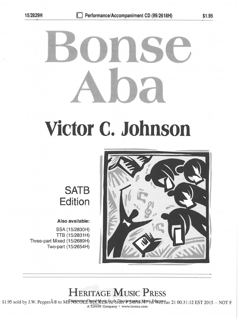 Bonse Aba Satb | PDF