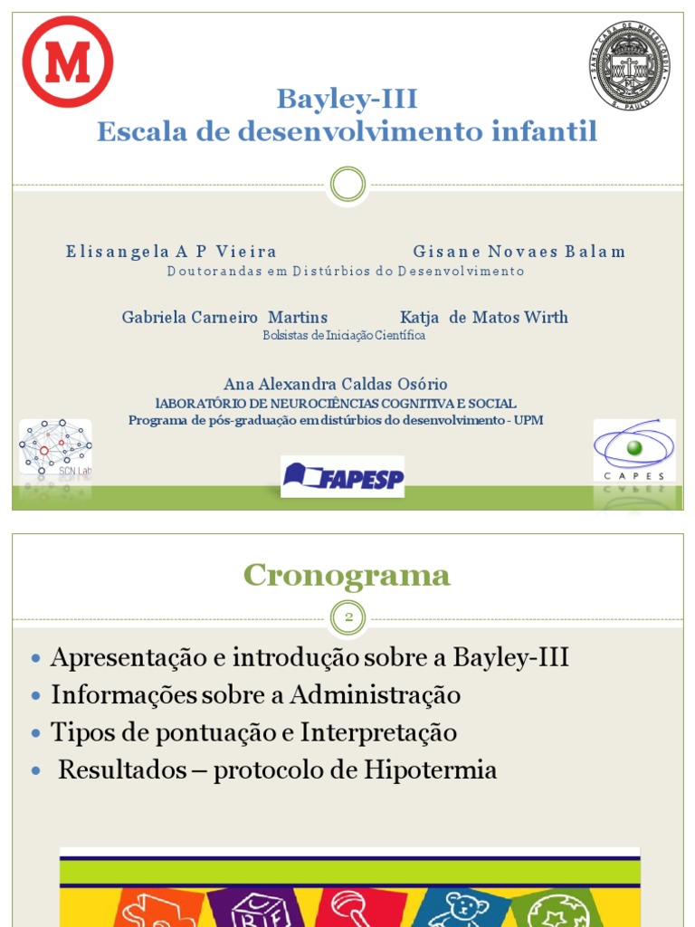 Protocolo Bayley-III para Desenvolvimento Infantil | PDF
