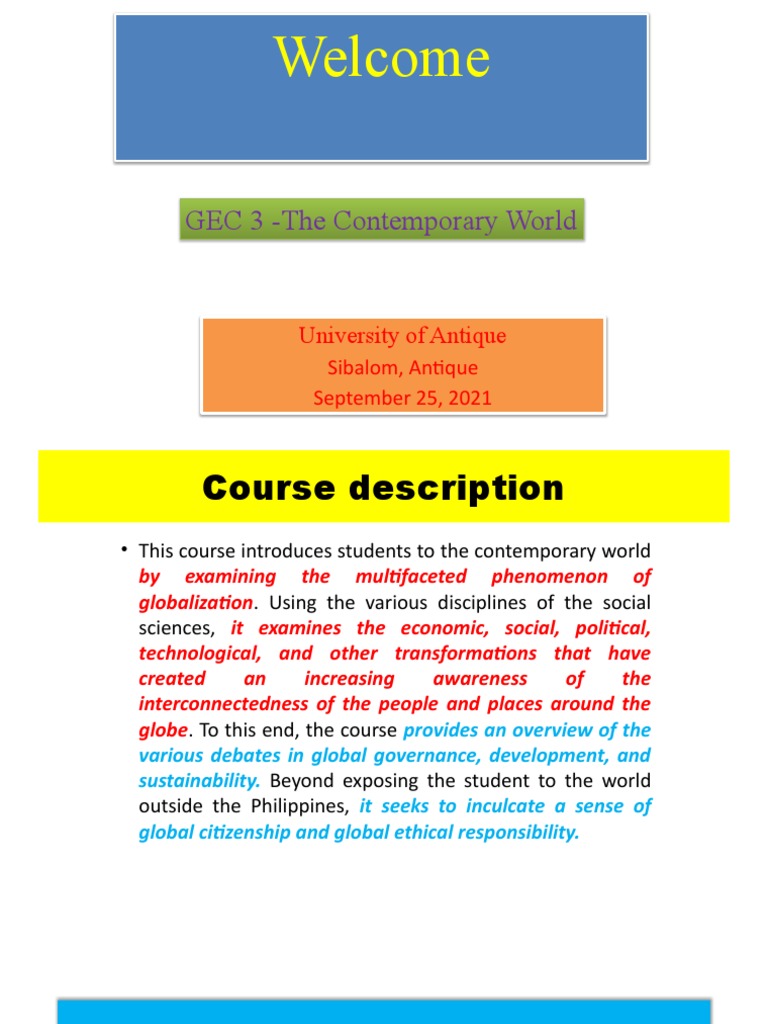 1 Introduction Lesson 1 GEC 3 | PDF | Globalization | Multinational ...