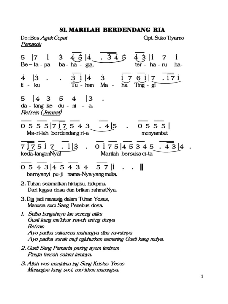 Marilah Berdendang Ria! | PDF