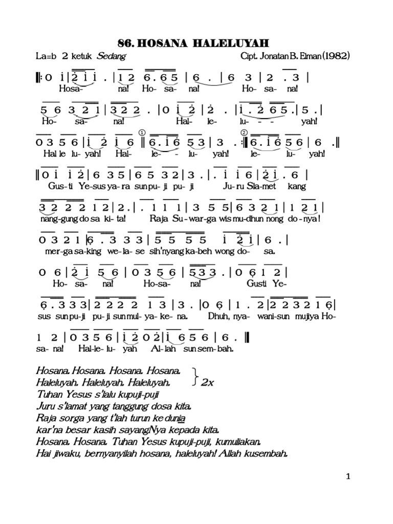 Hosana Haleluya | PDF