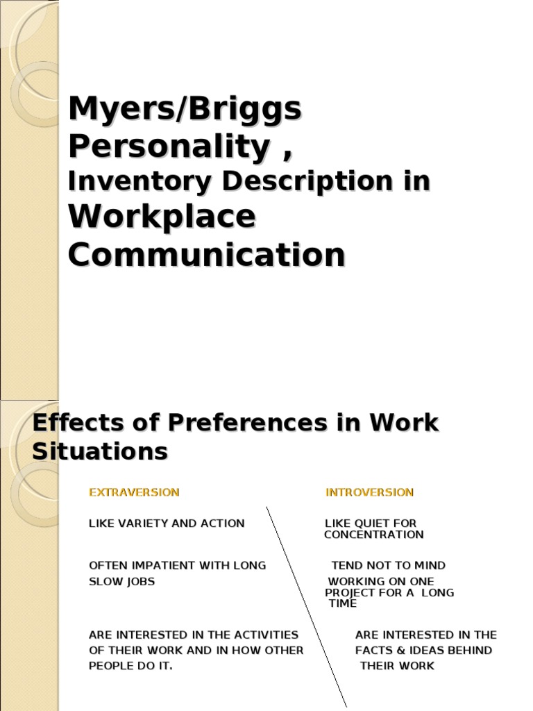 MBTI Analysis Details (19pages) | PDF | Extraversion And Introversion ...