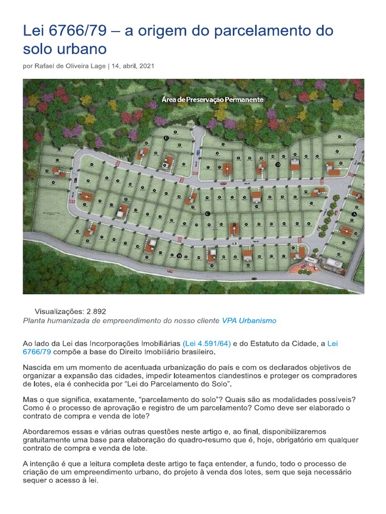 Parcelamento Do Solo Urbano | PDF