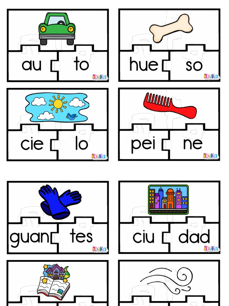 Actividades y juegos de diptongos | PDF | Artes del Lenguaje y ...