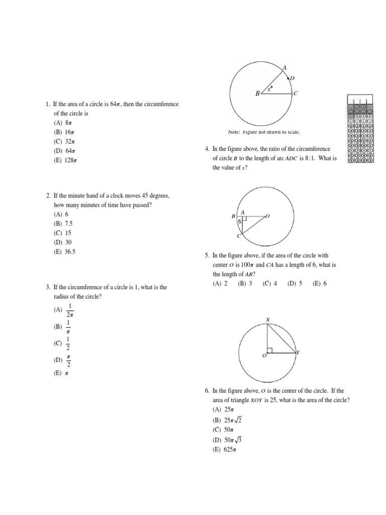 Circle Geometry Problems and Solutions | PDF