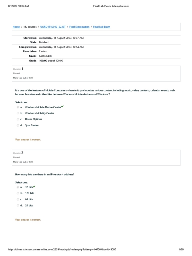 Final Lab Exam - UGRD-IT6201C Principles of Operating Systems | PDF | Ip Address | Microsoft Windows