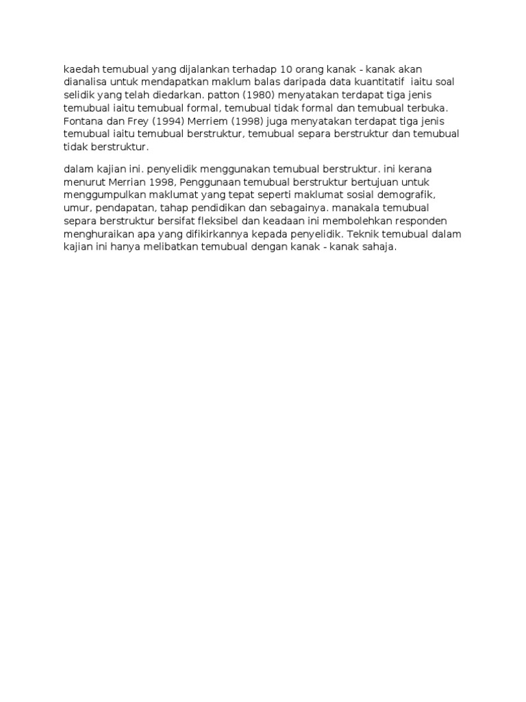 Temubual Berstruktur | PDF