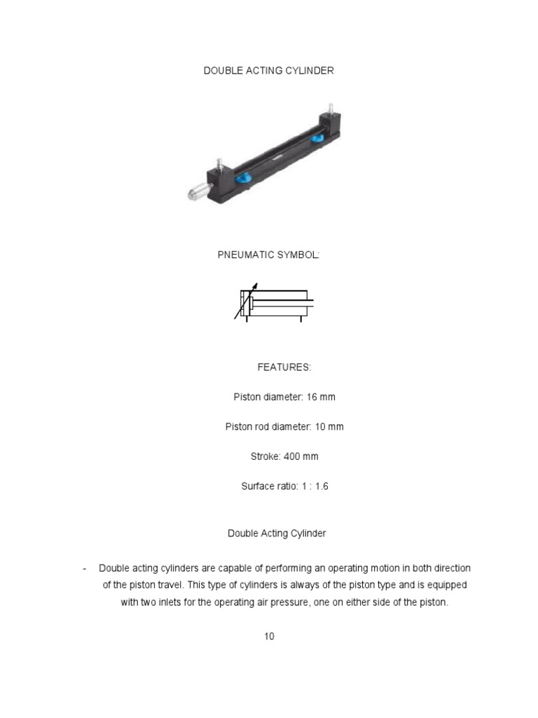 Double Acting Cylinder | PDF | Switch | Piston