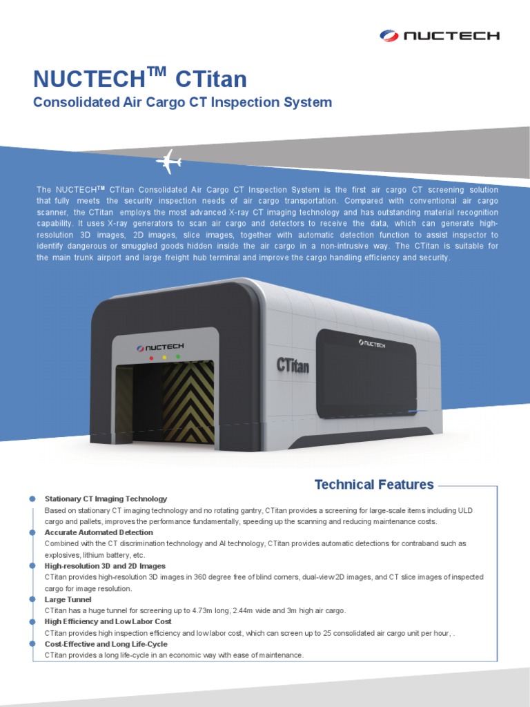 Nuctech CTitan | PDF | Ct Scan | Cargo