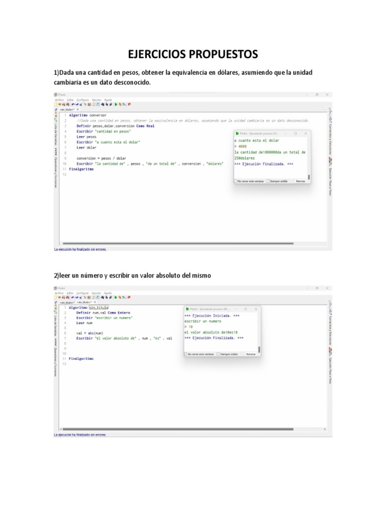 Ejercicios Propuestos | PDF