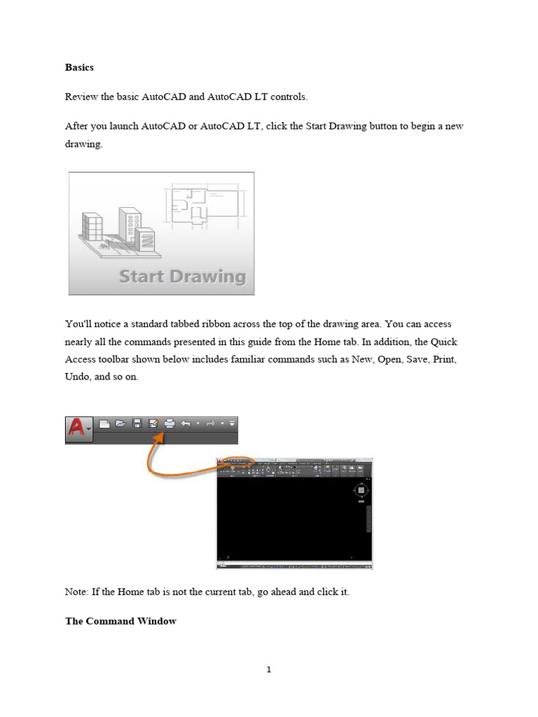 Guide To AutoCAD Basics | Download Free PDF | Window (Computing) | Menu (Computing)
