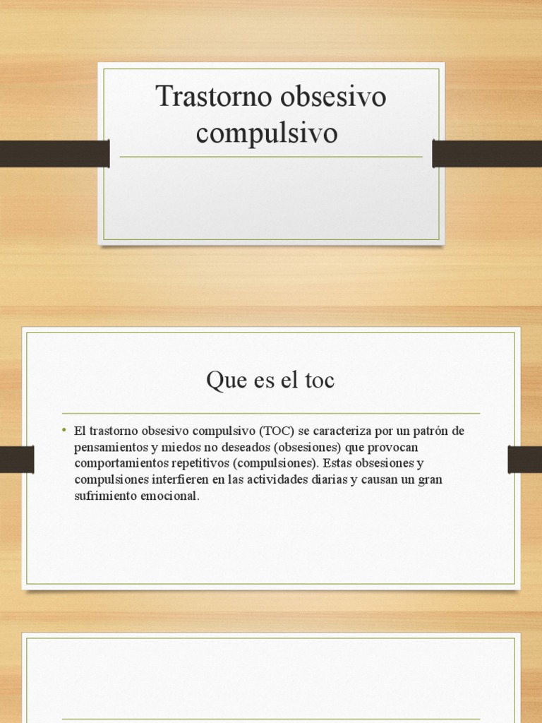 Trastorno Obsesivo Compulsivo | PDF