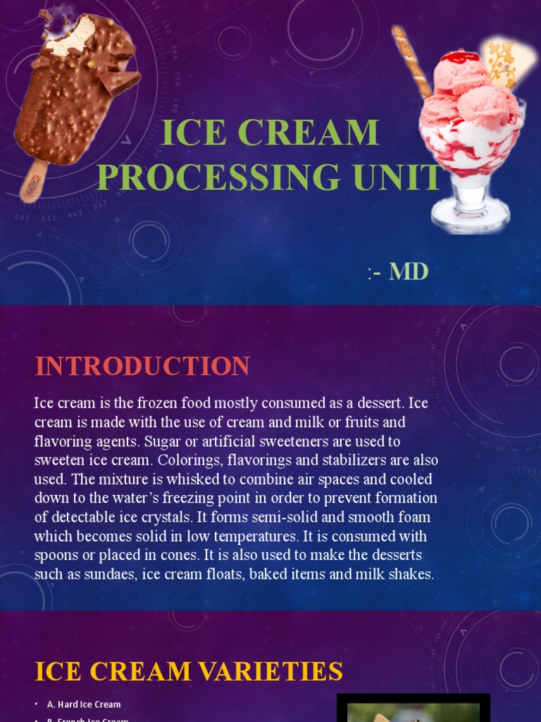 Ice Cream Processing Unit | PDF | Ice Cream | Ice