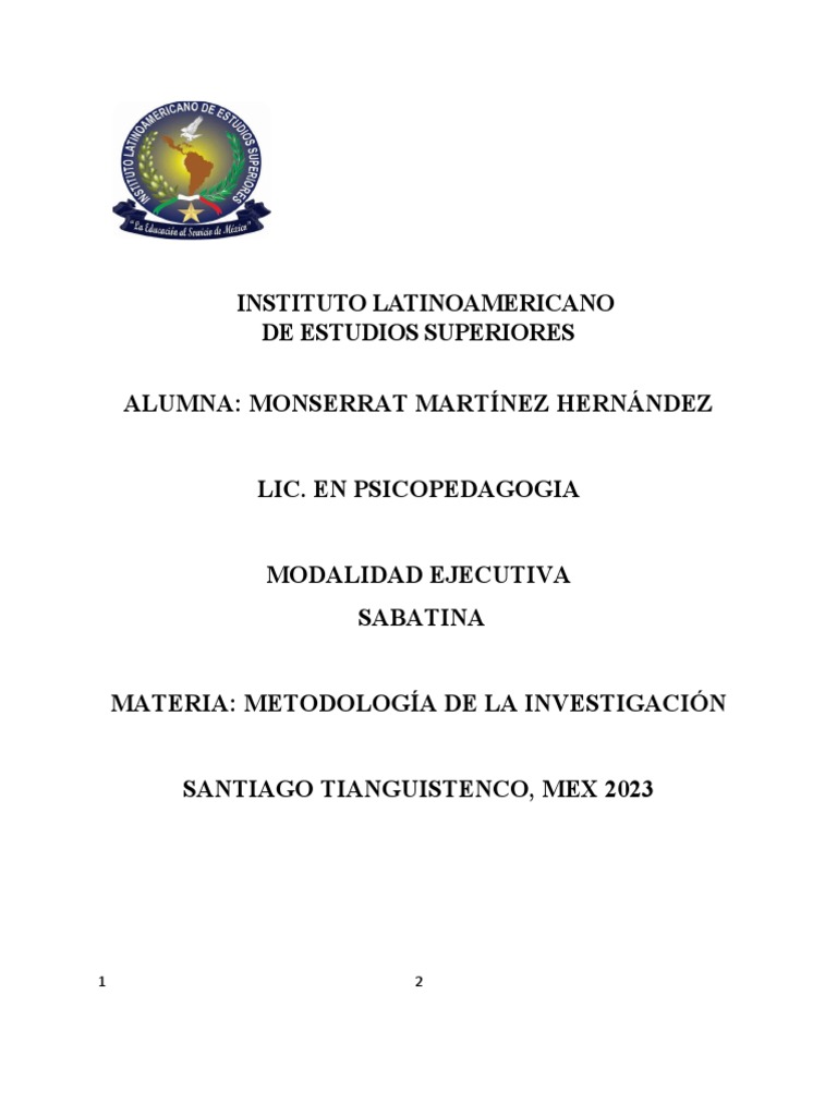 Metodologia de La Inv, 1 | PDF | Comportamiento | Invasión