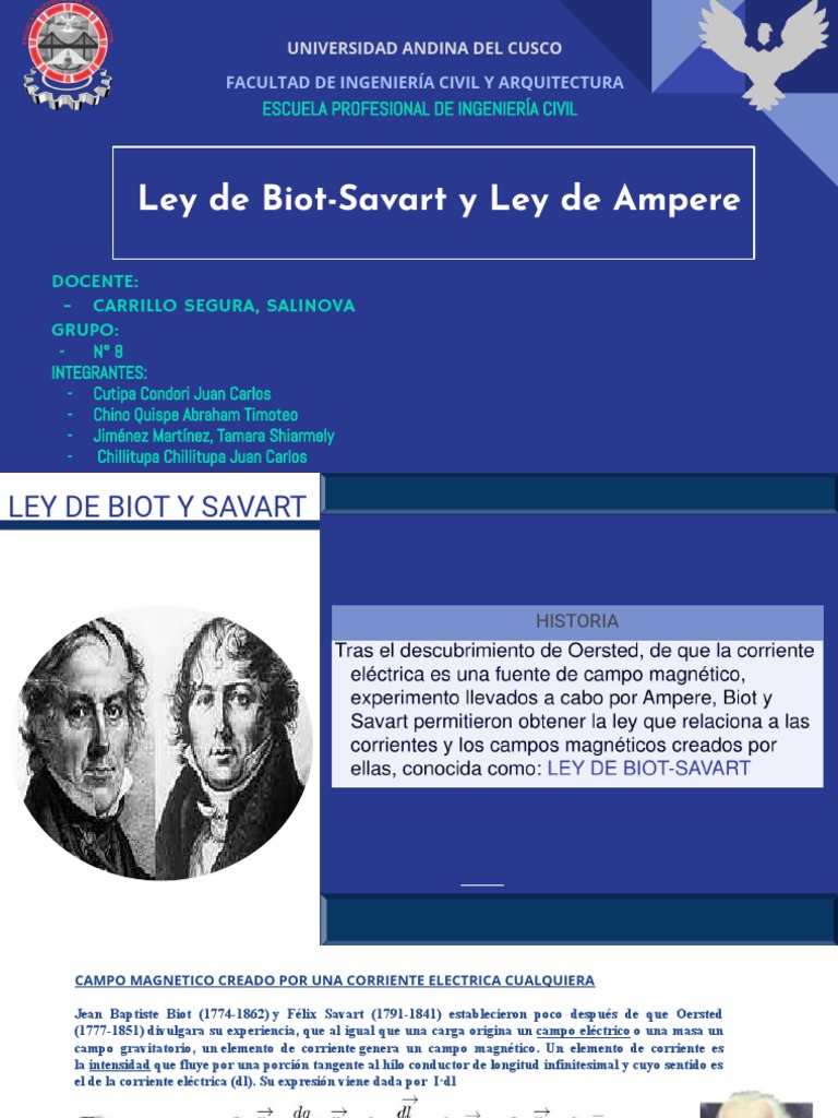 Leyes de Biot-Savart y Ampère | PDF | Métodos y materiales de enseñanza ...