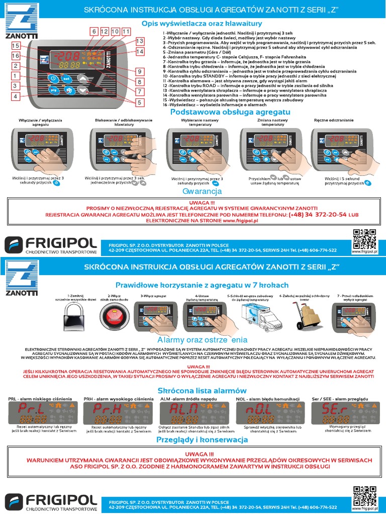 Agregat Zanotti Instrukcje Obslugi | PDF