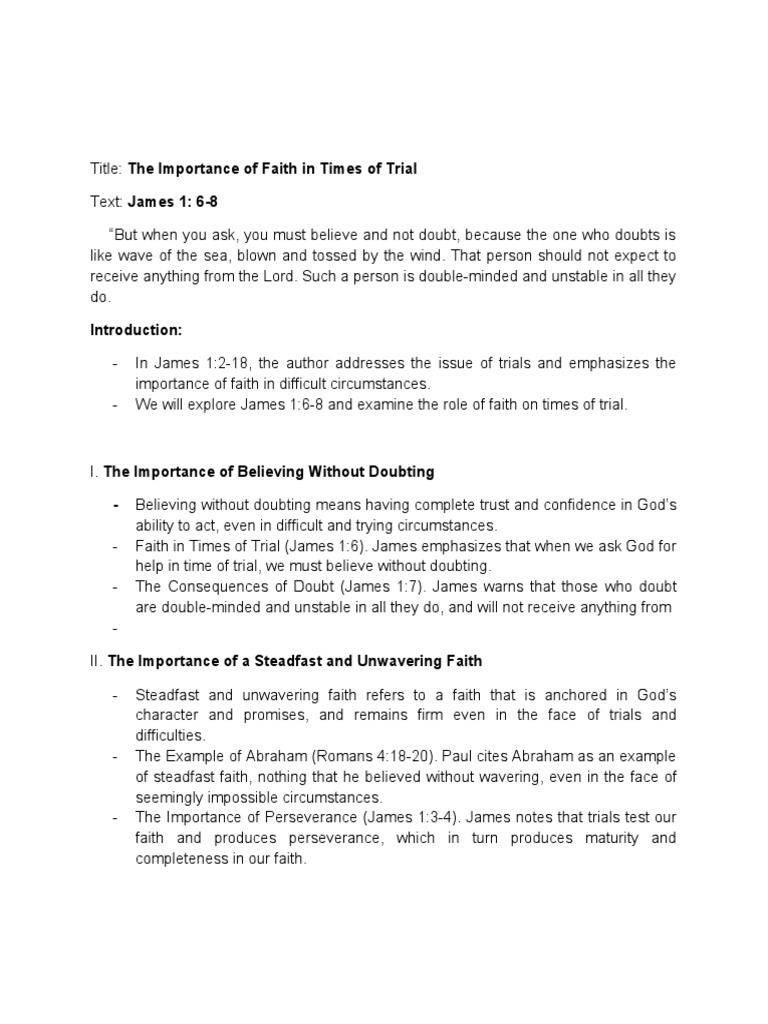 Sermon Outline | PDF