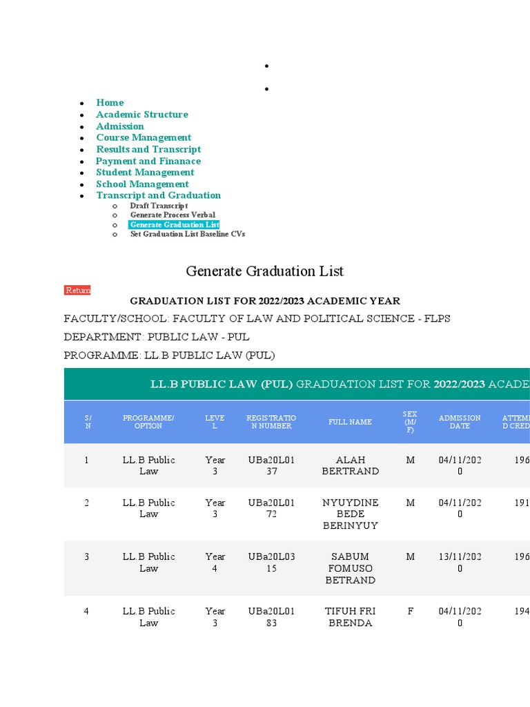 Graduation Error List | PDF
